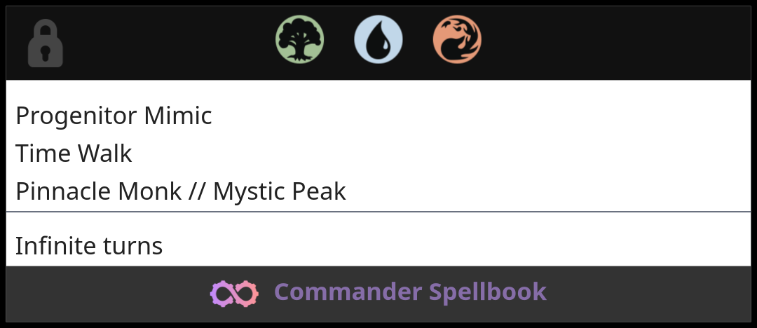 Progenitor Mimic | Time Walk | Pinnacle Monk // Mystic Peak