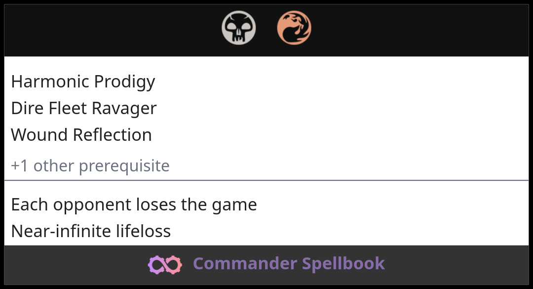Harmonic Prodigy | Dire Fleet Ravager | Wound Reflection