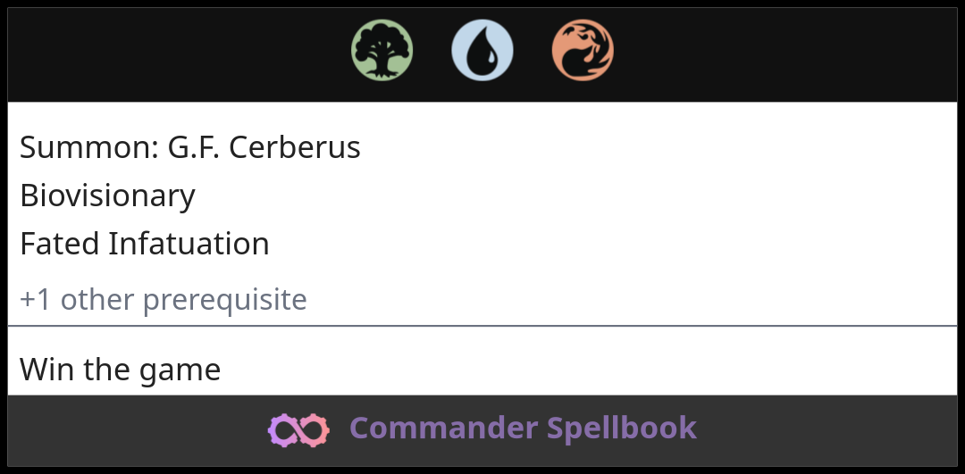 Summon: G.F. Cerberus | Biovisionary | Fated Infatuation