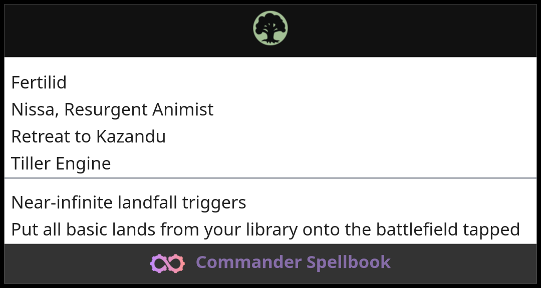Fertilid | Nissa, Resurgent Animist | Retreat to Kazandu (and one other ...