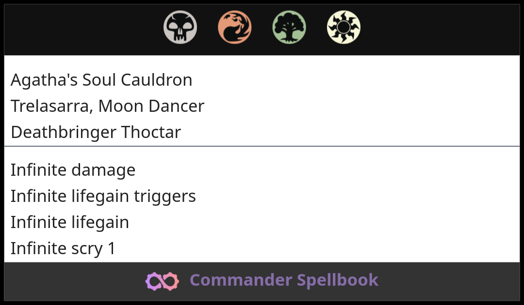 Agatha's Soul Cauldron | Trelasarra, Moon Dancer | Deathbringer Thoctar