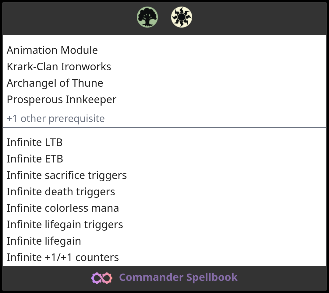 Animation Module | Krark-Clan Ironworks | Archangel of Thune (and one other card)