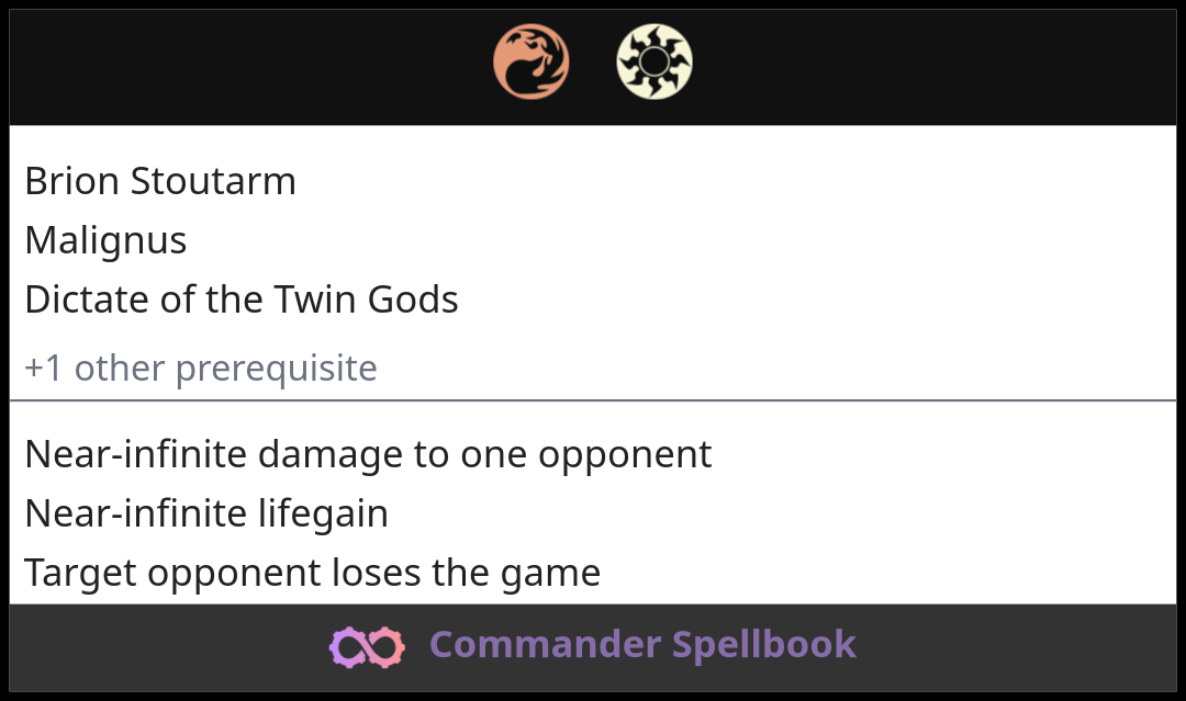 Brion Stoutarm | Malignus | Dictate of the Twin Gods