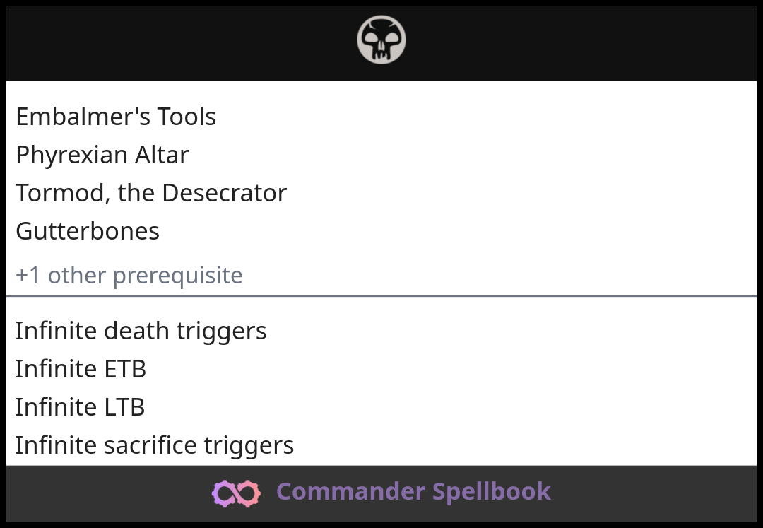 Embalmer's Tools | Phyrexian Altar | Tormod, the Desecrator (and one ...