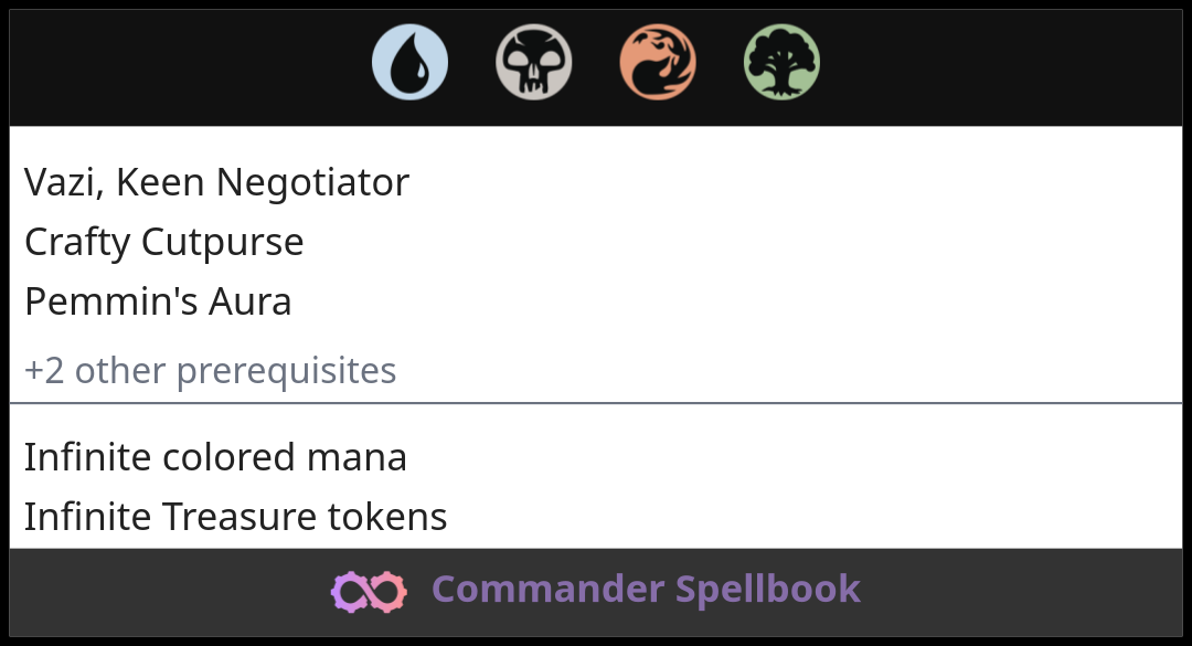 Vazi, Keen Negotiator | Crafty Cutpurse | Pemmin's Aura