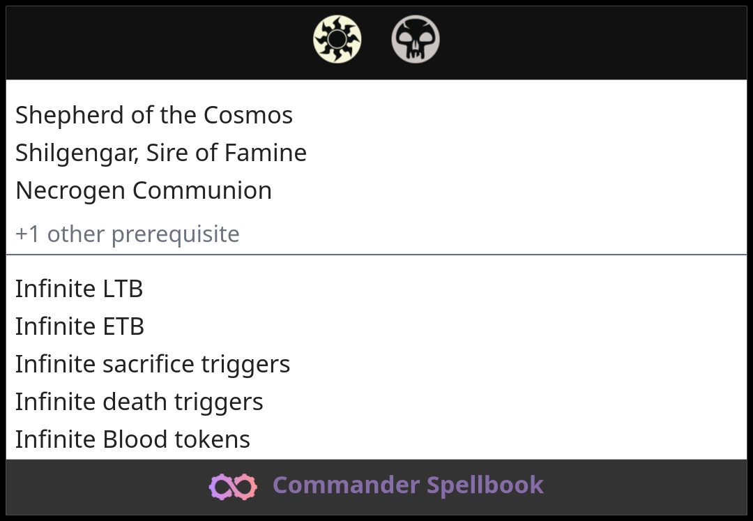 Shepherd of the Cosmos | Shilgengar, Sire of Famine | Necrogen Communion