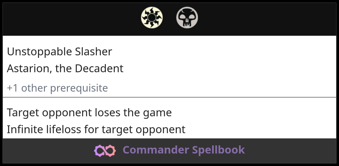 Unstoppable Slasher | Astarion, the Decadent