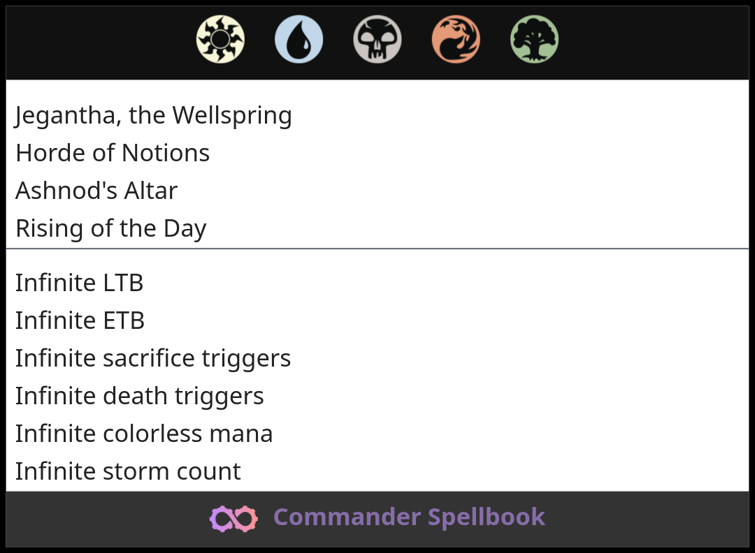 Jegantha, the Wellspring | Horde of Notions | Ashnod's Altar (and one ...