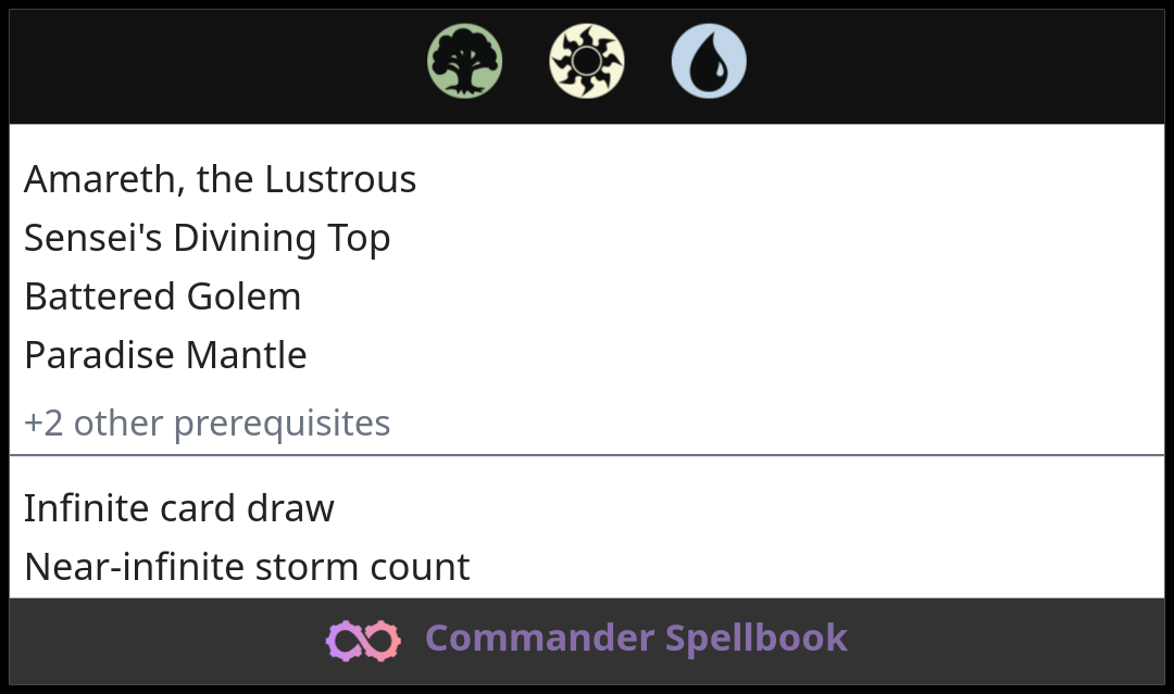 Amareth, the Lustrous | Sensei's Divining Top | Battered Golem (and one ...