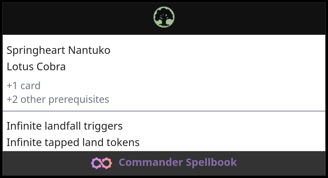 Springheart Nantuko | Lotus Cobra (and one other card)