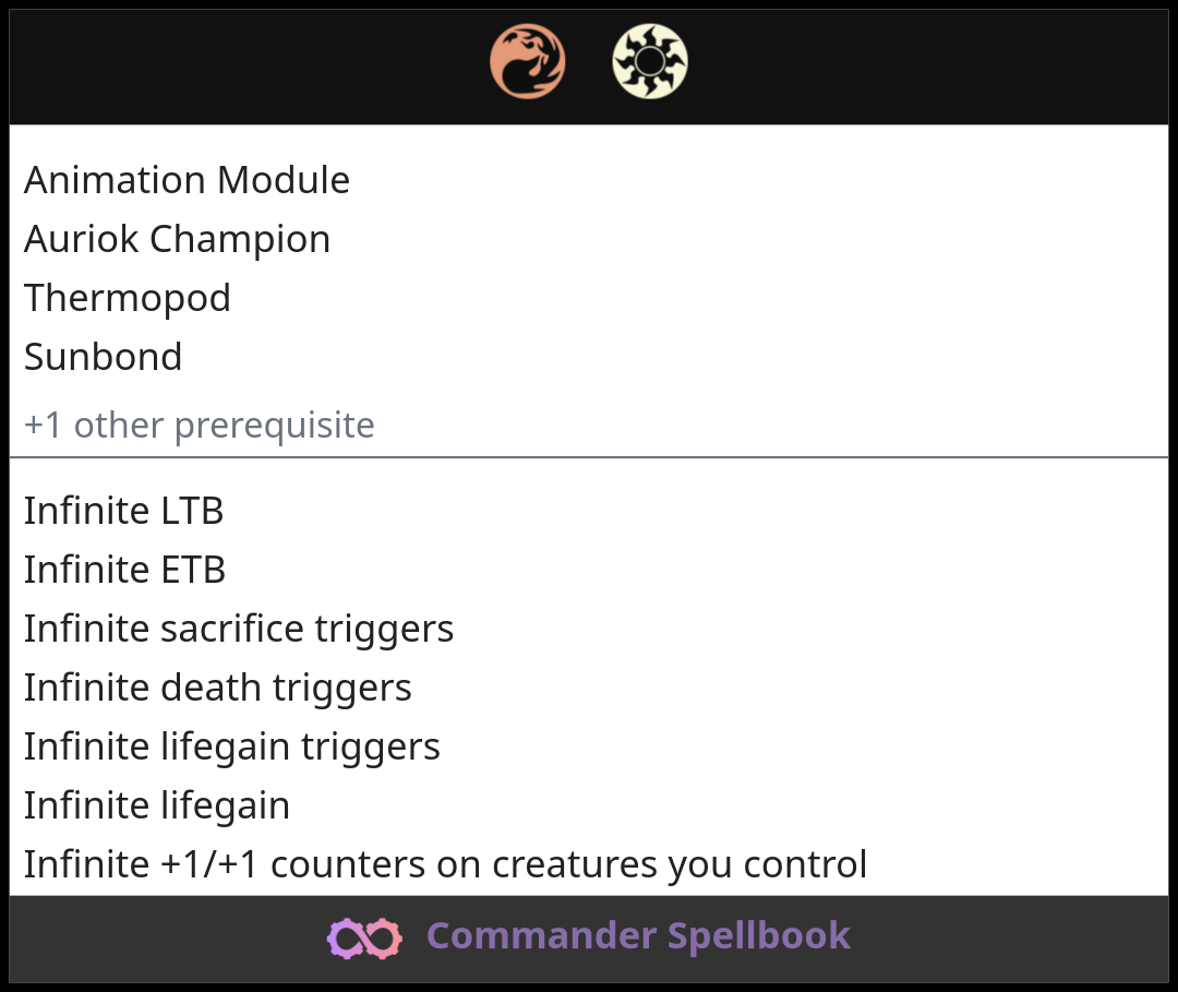 Animation Module | Auriok Champion | Thermopod (and one other card)