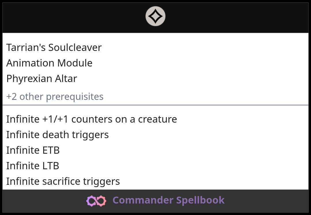 Tarrian's Soulcleaver | Animation Module | Phyrexian Altar