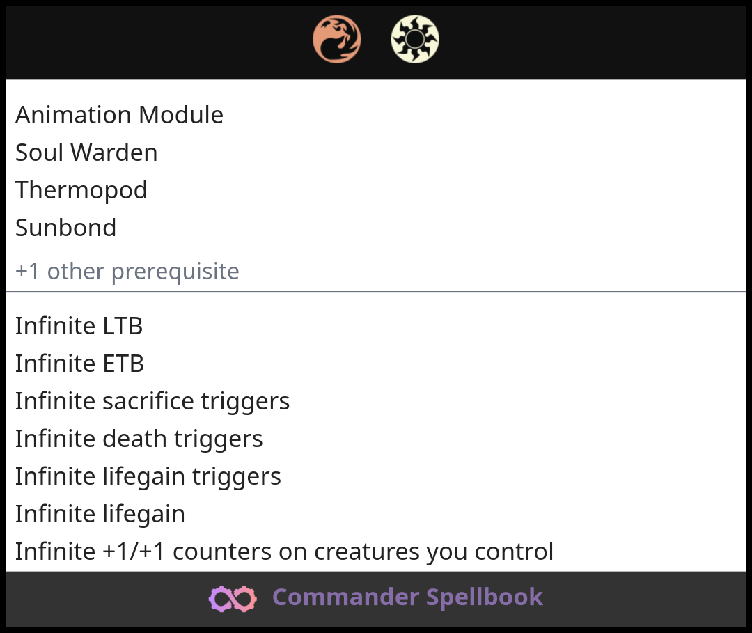 Animation Module | Soul Warden | Thermopod (and one other card)