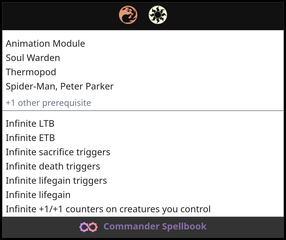 Animation Module | Soul Warden | Thermopod (and one other card)