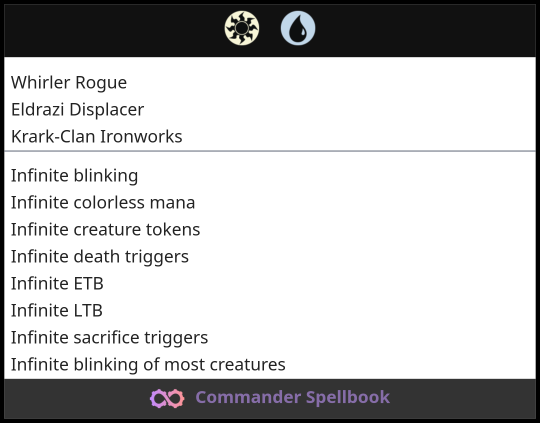 Whirler Rogue | Eldrazi Displacer | Krark-Clan Ironworks