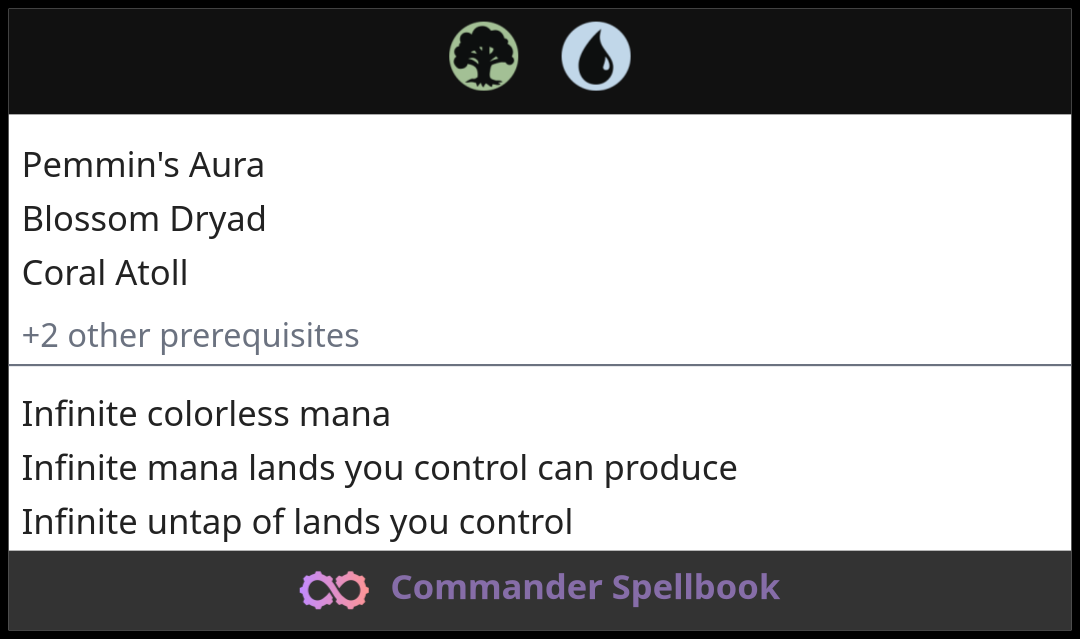 Pemmin's Aura | Blossom Dryad | Coral Atoll