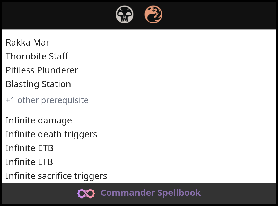 Rakka Mar | Thornbite Staff | Pitiless Plunderer (and one other card)