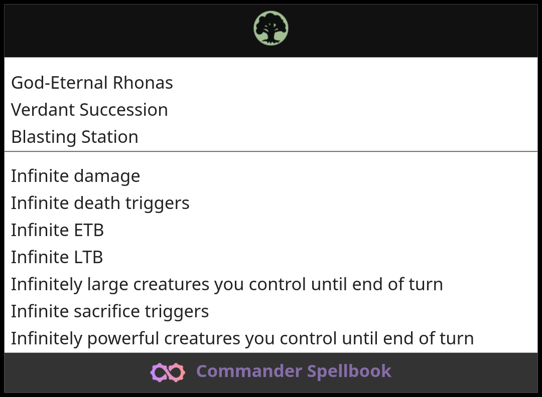 God-Eternal Rhonas | Verdant Succession | Blasting Station