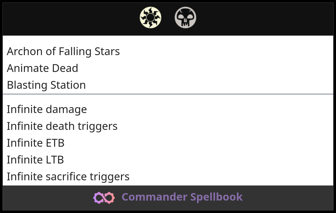 Archon of Falling Stars | Animate Dead | Blasting Station