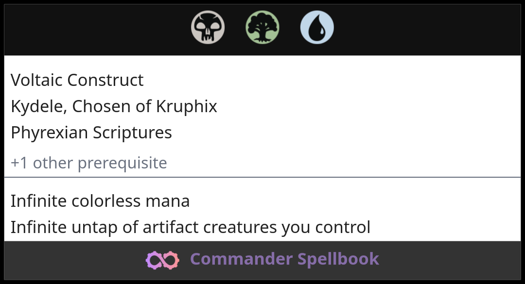 Voltaic Construct | Kydele, Chosen of Kruphix | Phyrexian Scriptures