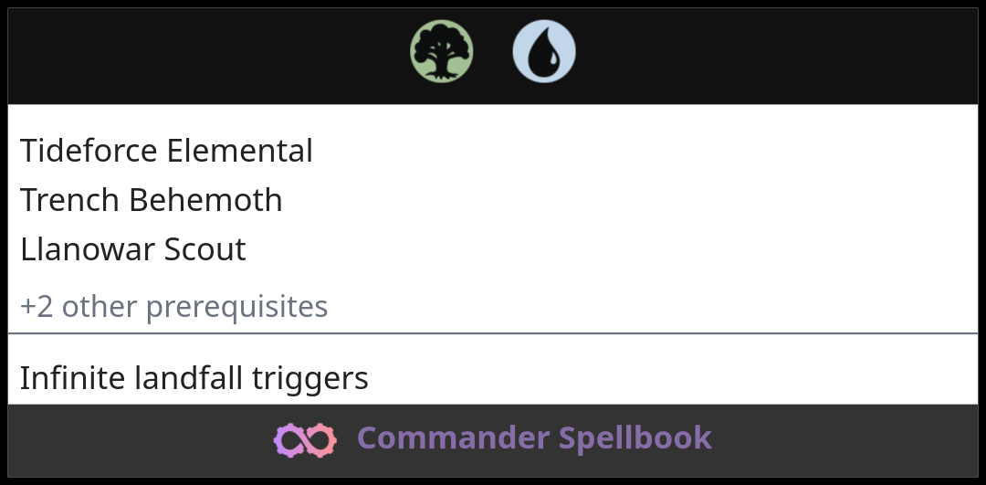 Tideforce Elemental | Trench Behemoth | Llanowar Scout