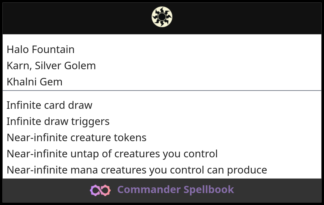 Halo Fountain | Karn, Silver Golem | Khalni Gem