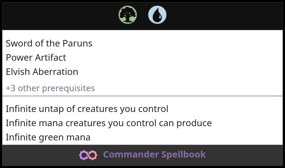 Sword of the Paruns | Power Artifact | Elvish Aberration