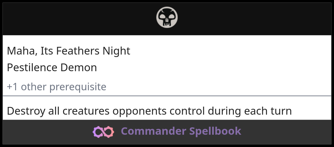 Maha, Its Feathers Night | Pestilence Demon