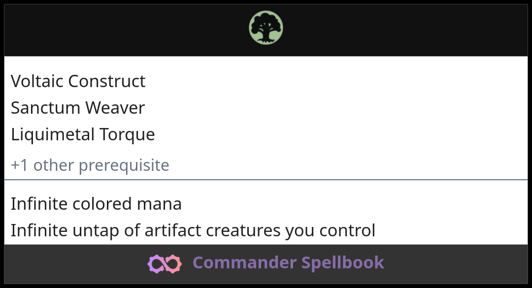 Voltaic Construct | Sanctum Weaver | Liquimetal Torque