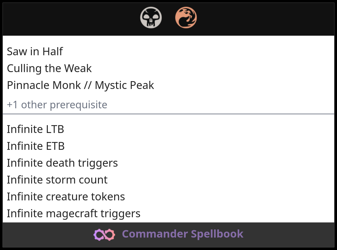 Saw in Half | Culling the Weak | Pinnacle Monk // Mystic Peak