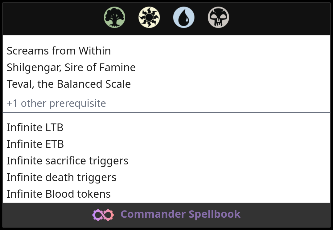 Screams from Within | Shilgengar, Sire of Famine | Teval, the Balanced ...