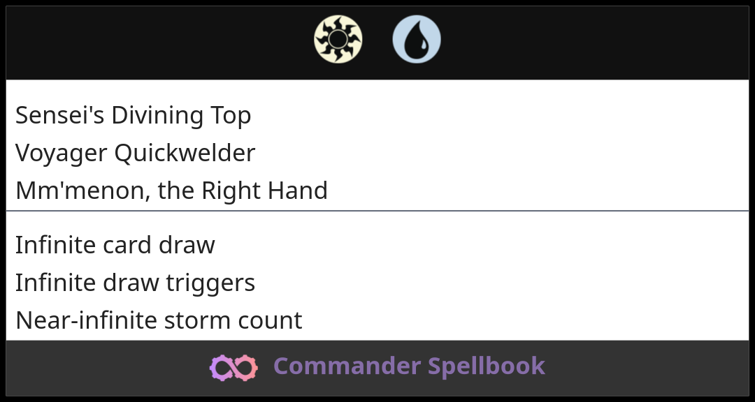 Sensei's Divining Top | Voyager Quickwelder | Mm'menon, the Right Hand
