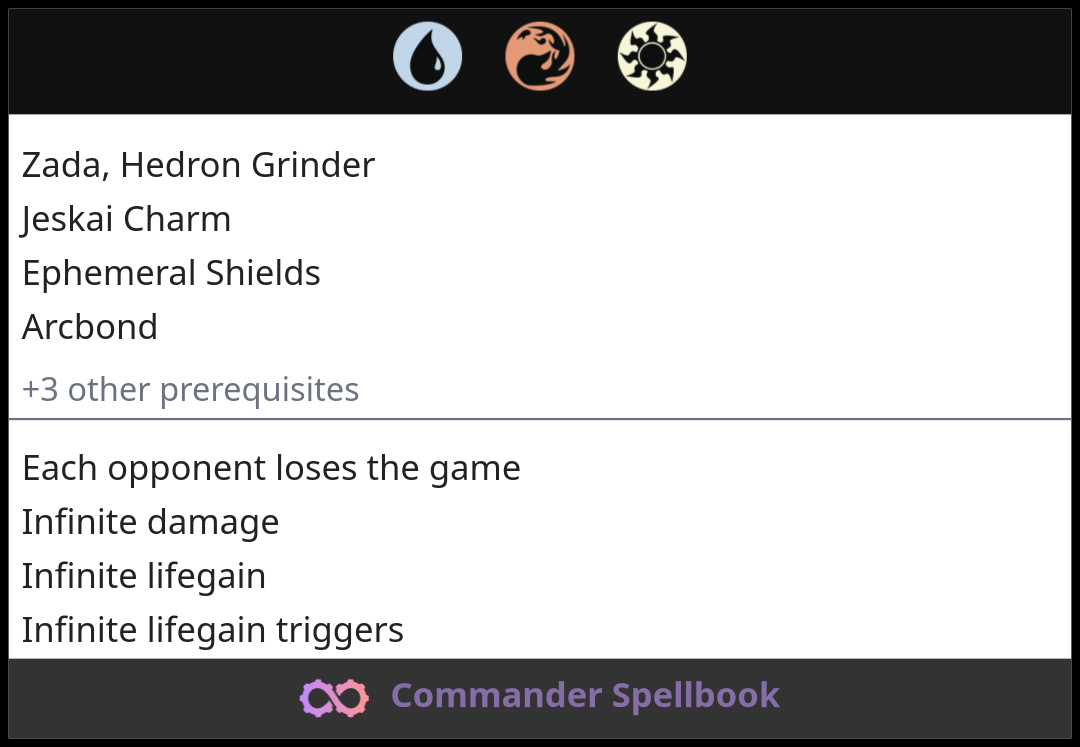Zada, Hedron Grinder | Jeskai Charm | Ephemeral Shields (and one other ...