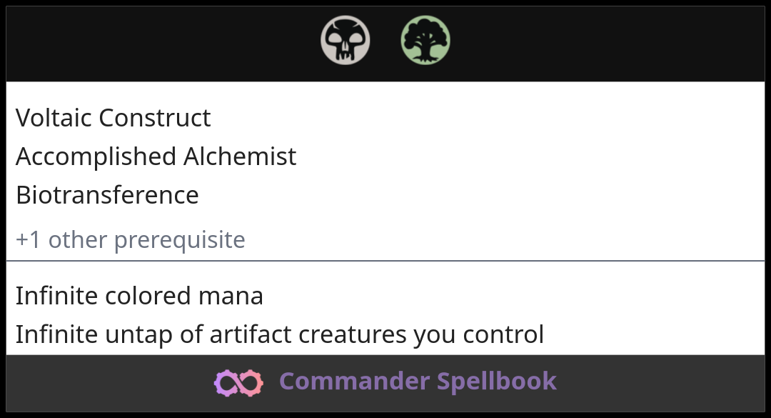 Voltaic Construct | Accomplished Alchemist | Biotransference