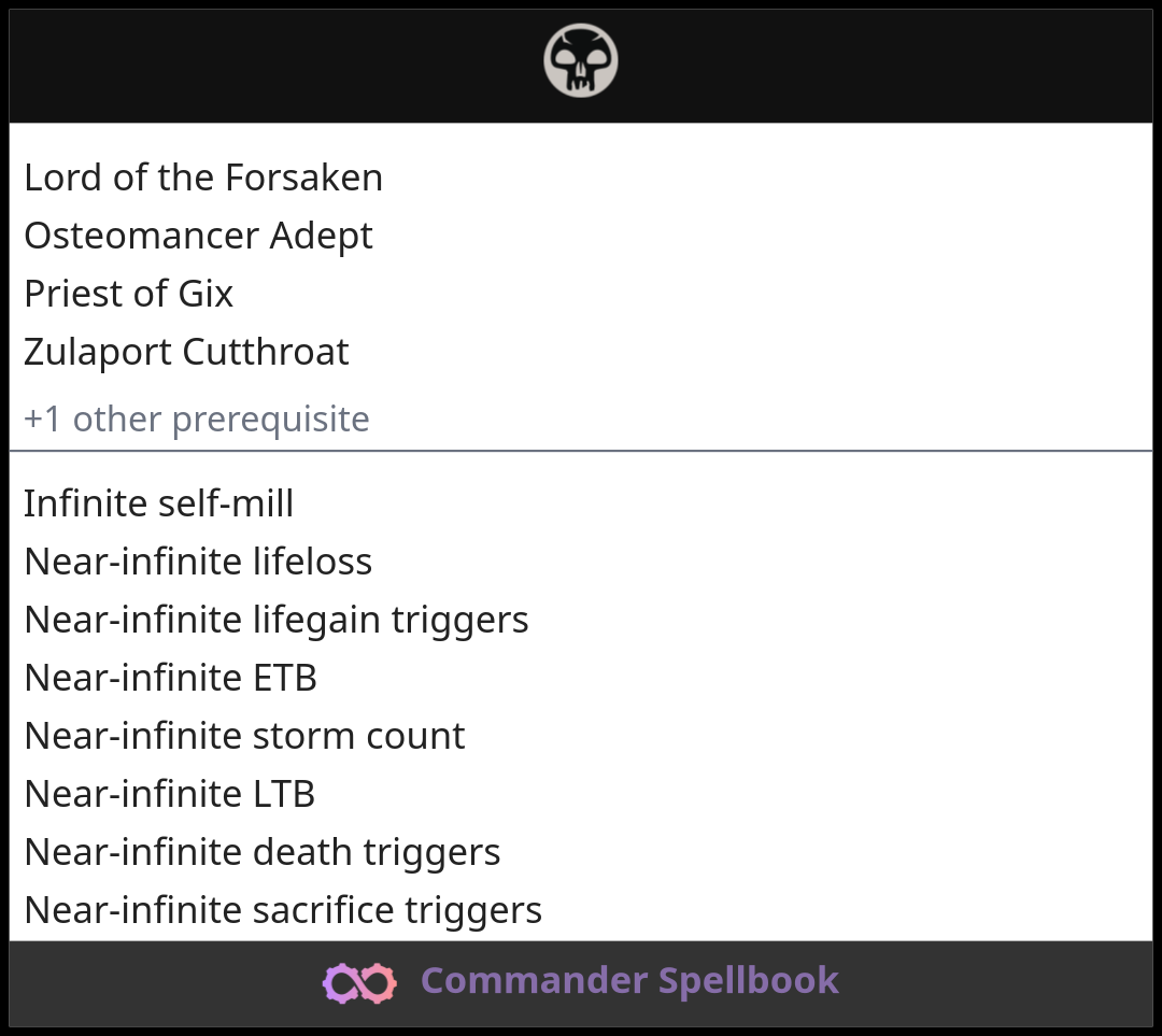 Lord of the Forsaken | Osteomancer Adept | Priest of Gix (and one other ...