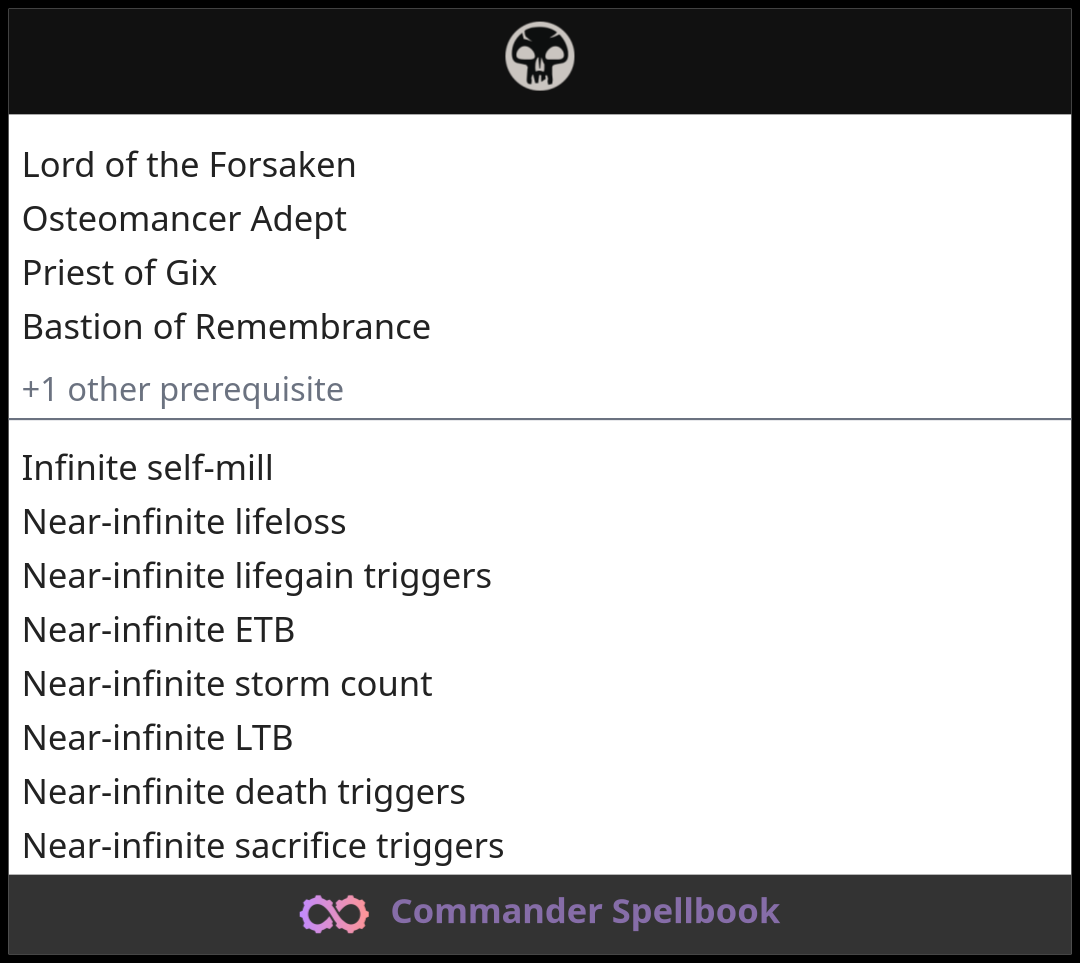 Lord of the Forsaken | Osteomancer Adept | Priest of Gix (and one other ...
