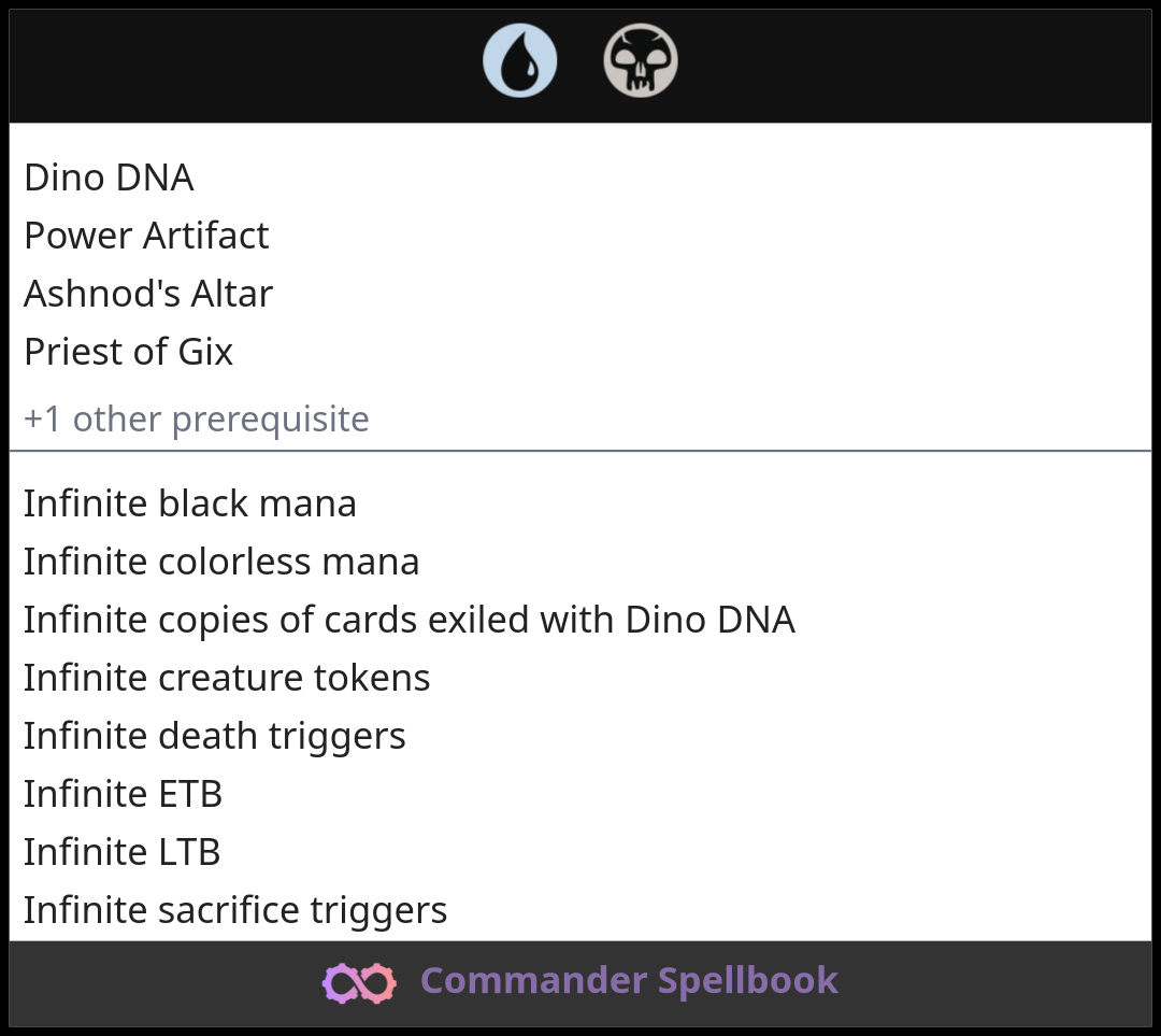 Dino DNA | Power Artifact | Ashnod's Altar (and one other card)