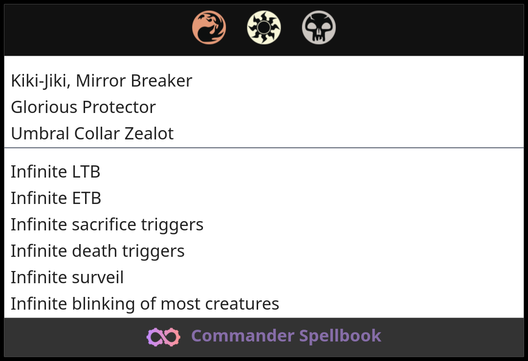 Kiki-Jiki, Mirror Breaker | Glorious Protector | Umbral Collar Zealot