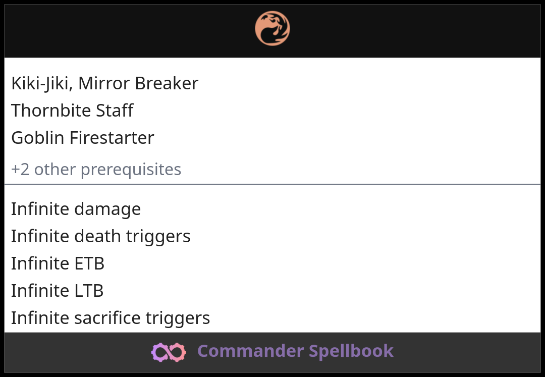 Kiki-Jiki, Mirror Breaker | Thornbite Staff | Goblin Firestarter
