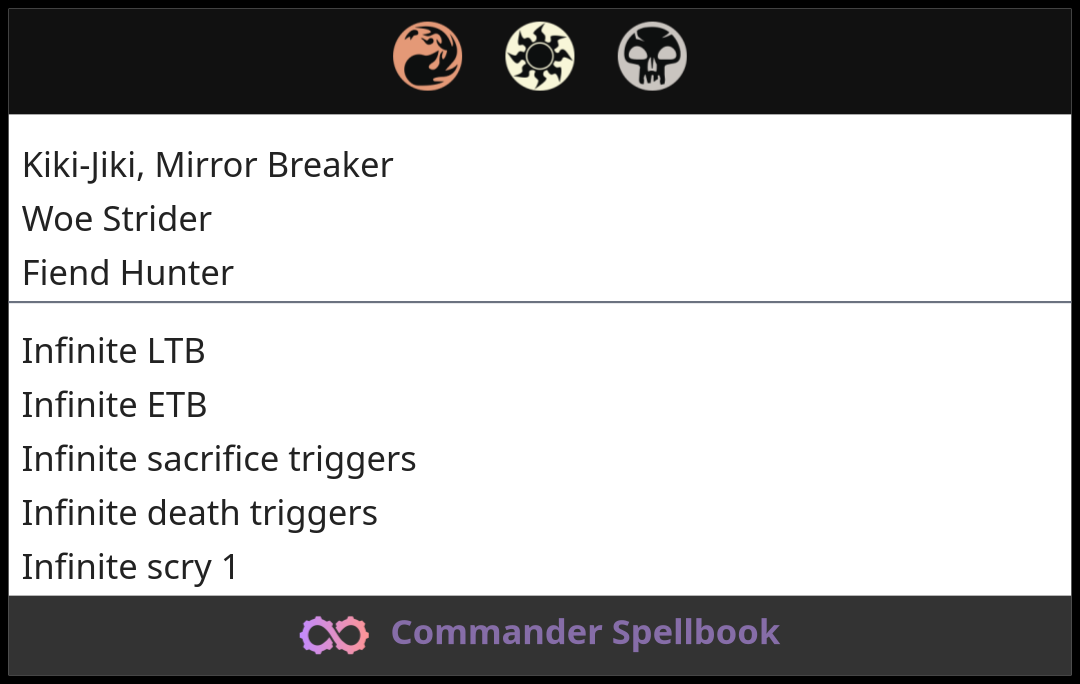 Kiki-Jiki, Mirror Breaker | Woe Strider | Fiend Hunter