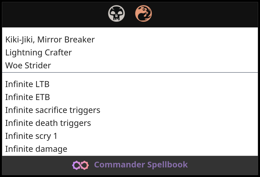 Kiki-Jiki, Mirror Breaker | Lightning Crafter | Woe Strider