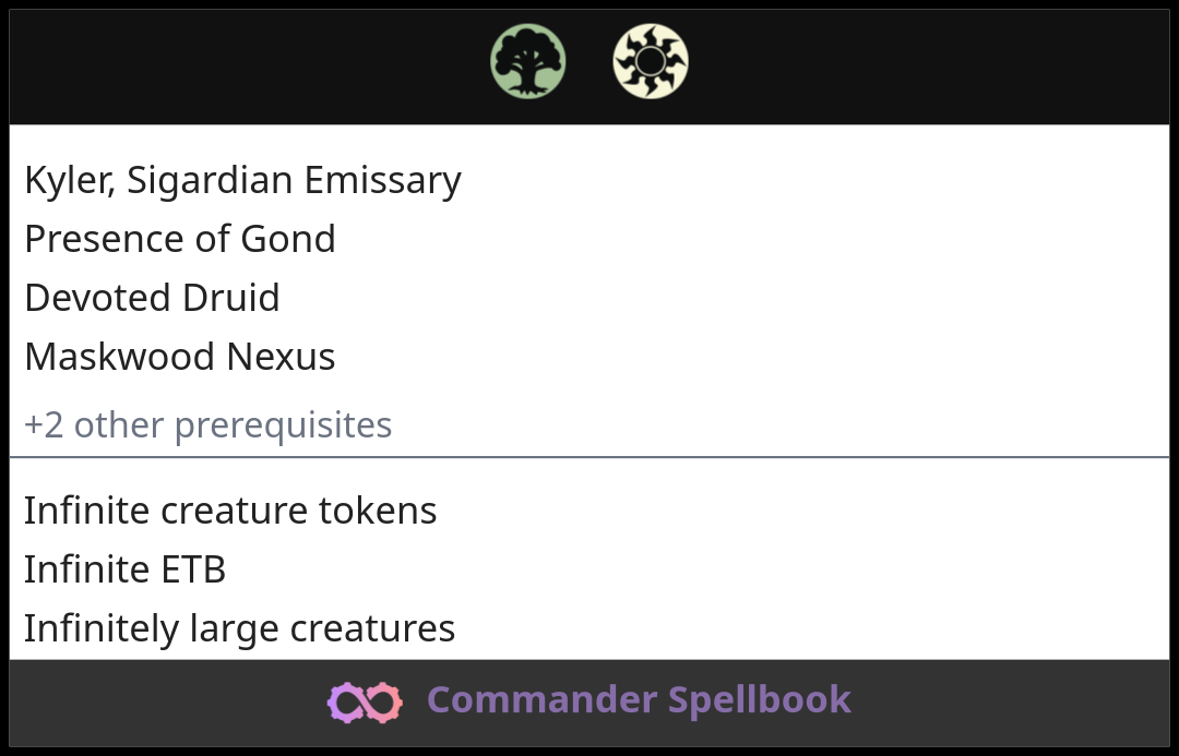 Kyler, Sigardian Emissary | Presence of Gond | Devoted Druid (and one ...