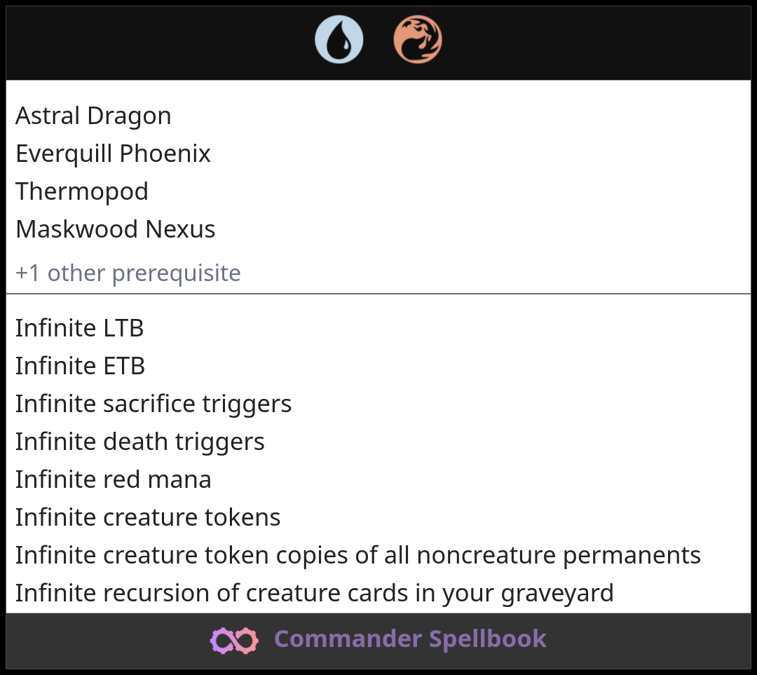 Astral Dragon | Everquill Phoenix | Thermopod (and one other card)