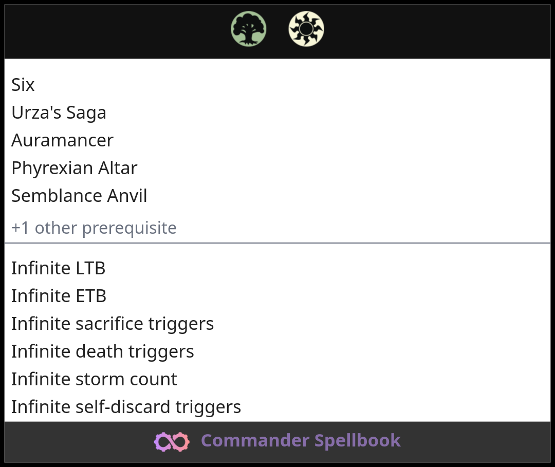Six | Urza's Saga | Auramancer (and two other cards)