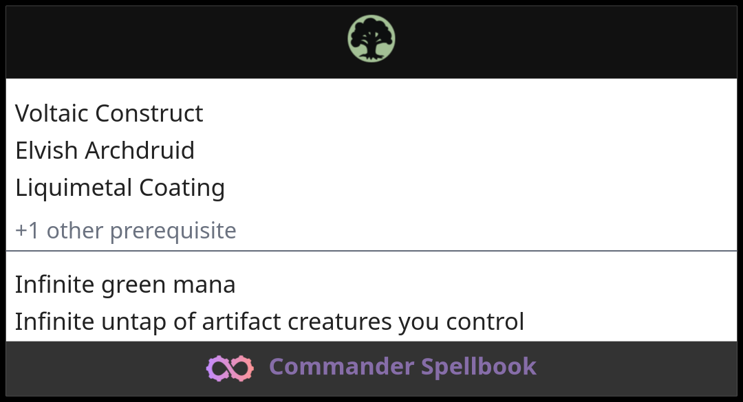 Voltaic Construct | Elvish Archdruid | Liquimetal Coating