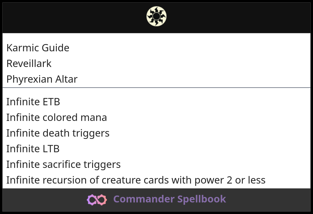 Karmic Guide | Reveillark | Phyrexian Altar