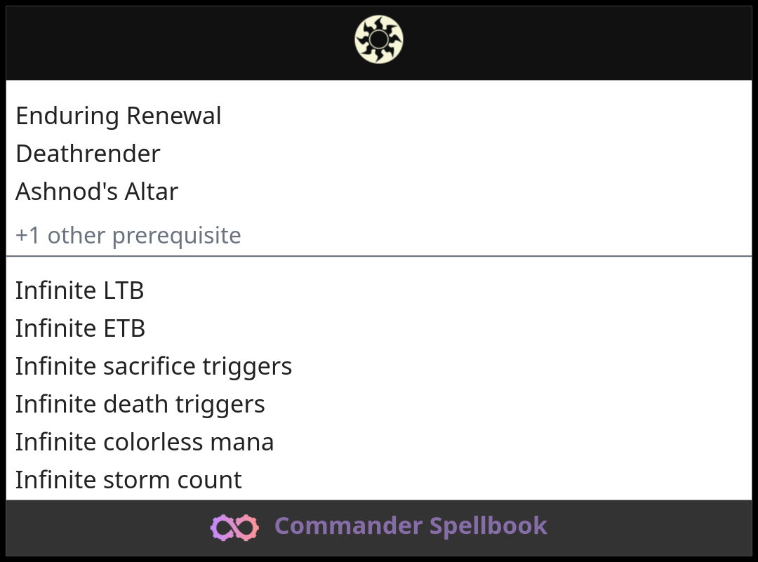 Enduring Renewal | Deathrender | Ashnod's Altar