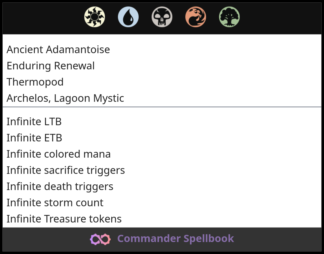 Ancient Adamantoise | Enduring Renewal | Thermopod (and one other card)