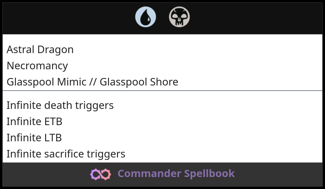 Astral Dragon | Necromancy | Glasspool Mimic // Glasspool Shore