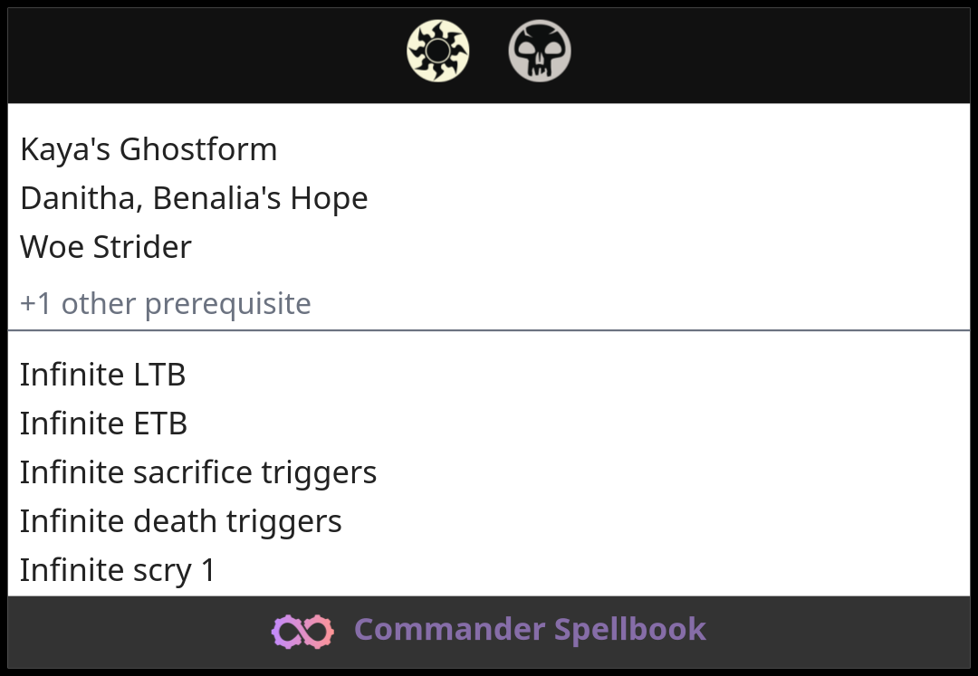 Kaya's Ghostform | Danitha, Benalia's Hope | Woe Strider